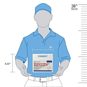 First Aid Only 214-U/FAO Body Fluid Clean Up Kit, 23-Piece Blood Pathogen Clean Up Kit in Plastic Case