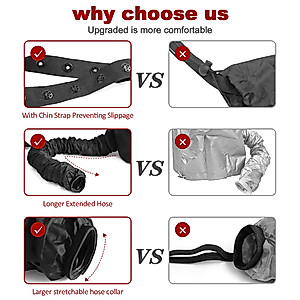 Bonnet Hood Hairdryer Attachment - Upgraded Hair Dryer Bonnet with Chin Strap and Longer Extended Hose More Easy to Enjoy Styling, Curling and Hair Deep Conditioning, Free Carrying Case Hooded Dryer.