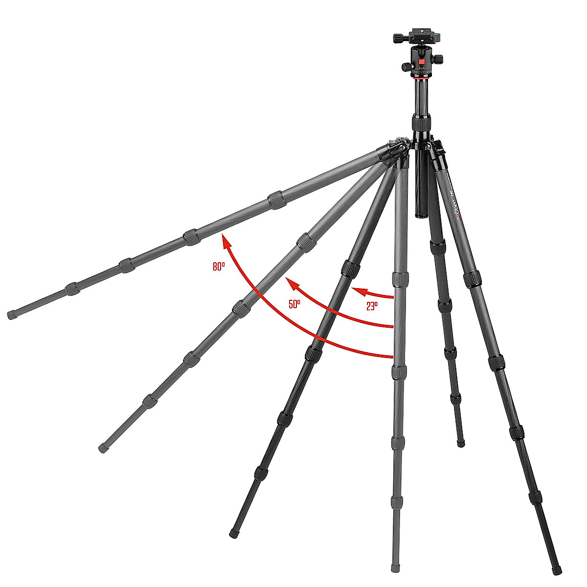 Oben CT-3565 Carbon Fiber Tripod and BZ-217T Triple-Action Ball Head