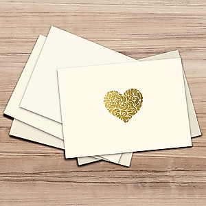 Designer greetings Monogrammed Blank Note Cards, Embossed Heart Symbol Monogram (10 Cards with Envelopes), Letter Y (622-00156-005)