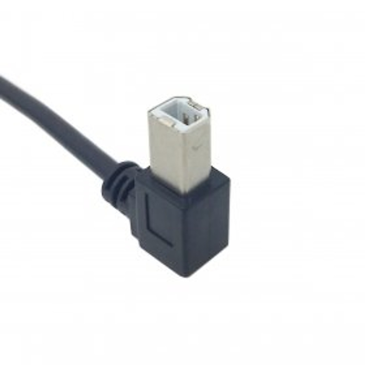 chenyang CY USB 2.0 Type B Male to Type B Female Extension Cable with Screws for Panel Mount 50cm 90 Degree Left Angled