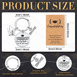 Yinkin 16 Set Graduation Gifts Bulk Includes 8 Pcs Compass Bracelets and 8 Pcs Graduation Keychain Class of 2024 Graduation Souvenir Gifts for Congrats Grad 2024 Graduate College High School Students