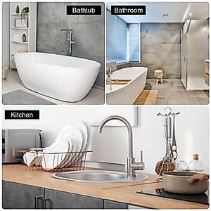 uxcell Silicone Tub Stopper 5.9" Dia Square Kitchen Bathtub Drain Cover Plug Stopper for Shower, Bathroom Sink, Kitchen Sinks, Bathtubs, Grey