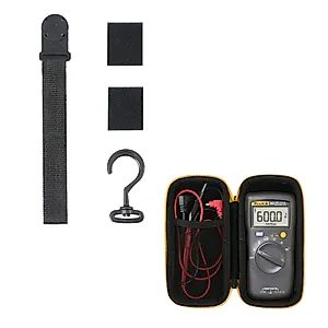Khanka Hard Travel Case/Portable Hanging Strap and Magnet Kit Replacement for Fluke 101/106/107 Basic Digital Multimeter Pocket Portable Meter Equipment Industrial