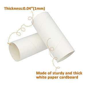 suituts 40 Pack Cardboard Tubes Bulk Craft Roll Tubes, Empty Toilet Paper Rolls For Craft DIY Art,1.6X3.9 Inch Craft Tubes Come with 100 Sheets Colorful Paper and 80 Pieces Wiggle Eyes (White)