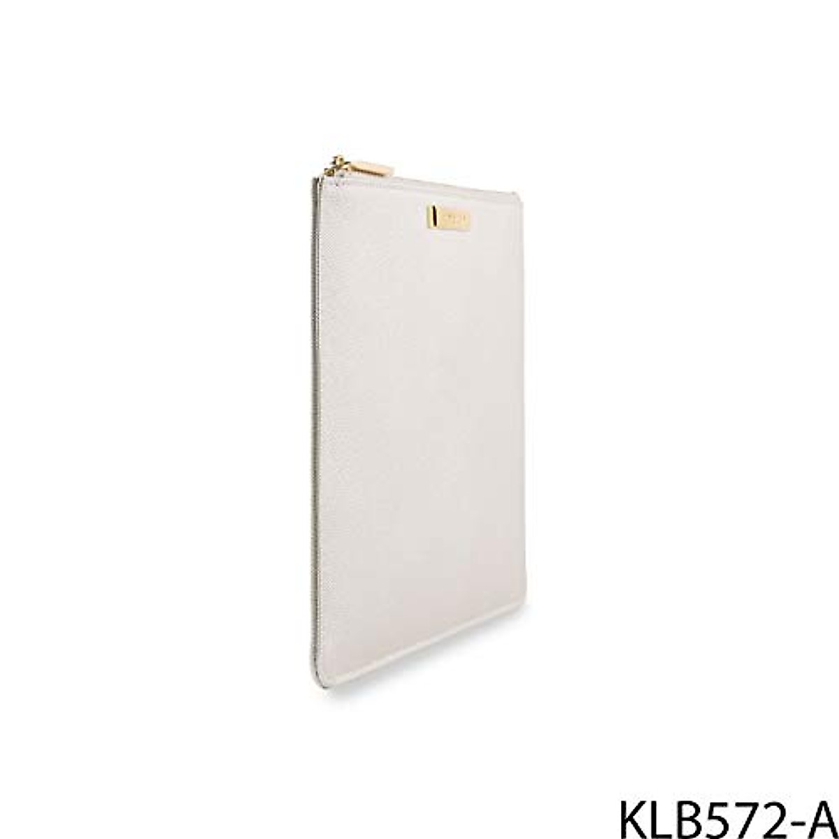 KATIE LOXTON Maid of Honor Women's Vegan Leather Clutch Secret Perfect Pouch Pearlescent White