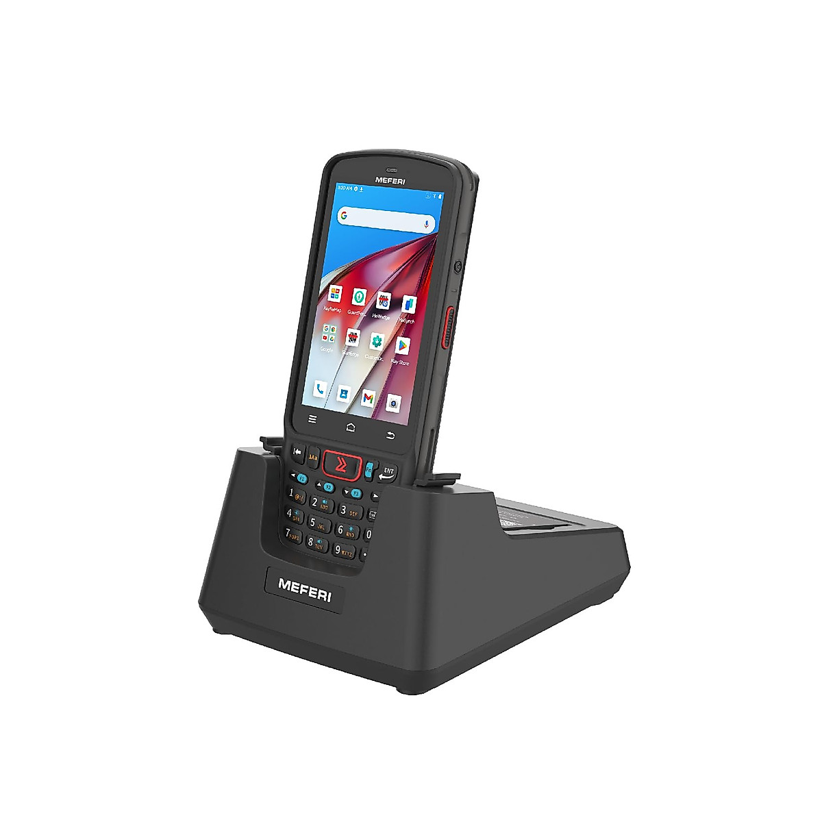 MEFERI ME40K Android 12 Barcode Scanner with Pistol Grip and Charging Cradle, Equip with Zebra SE4710 Scan Engine, PDA Mobile Computer Snapdragon Octa-core CPU, 1D/2D/QR, 4G BT WiFi GPS NFC, 5180mAh