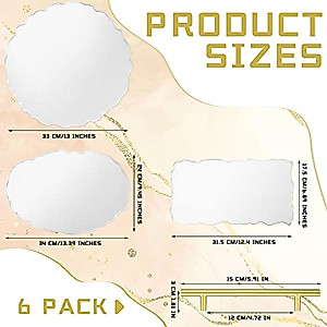 Resin Tray Molds and Gold Handles Set Silicone Tray Mold Irregular Casting Agate Epoxy Molds for DIY Crafts Making Faux Agate Tray Serving Board Home Decor (9)