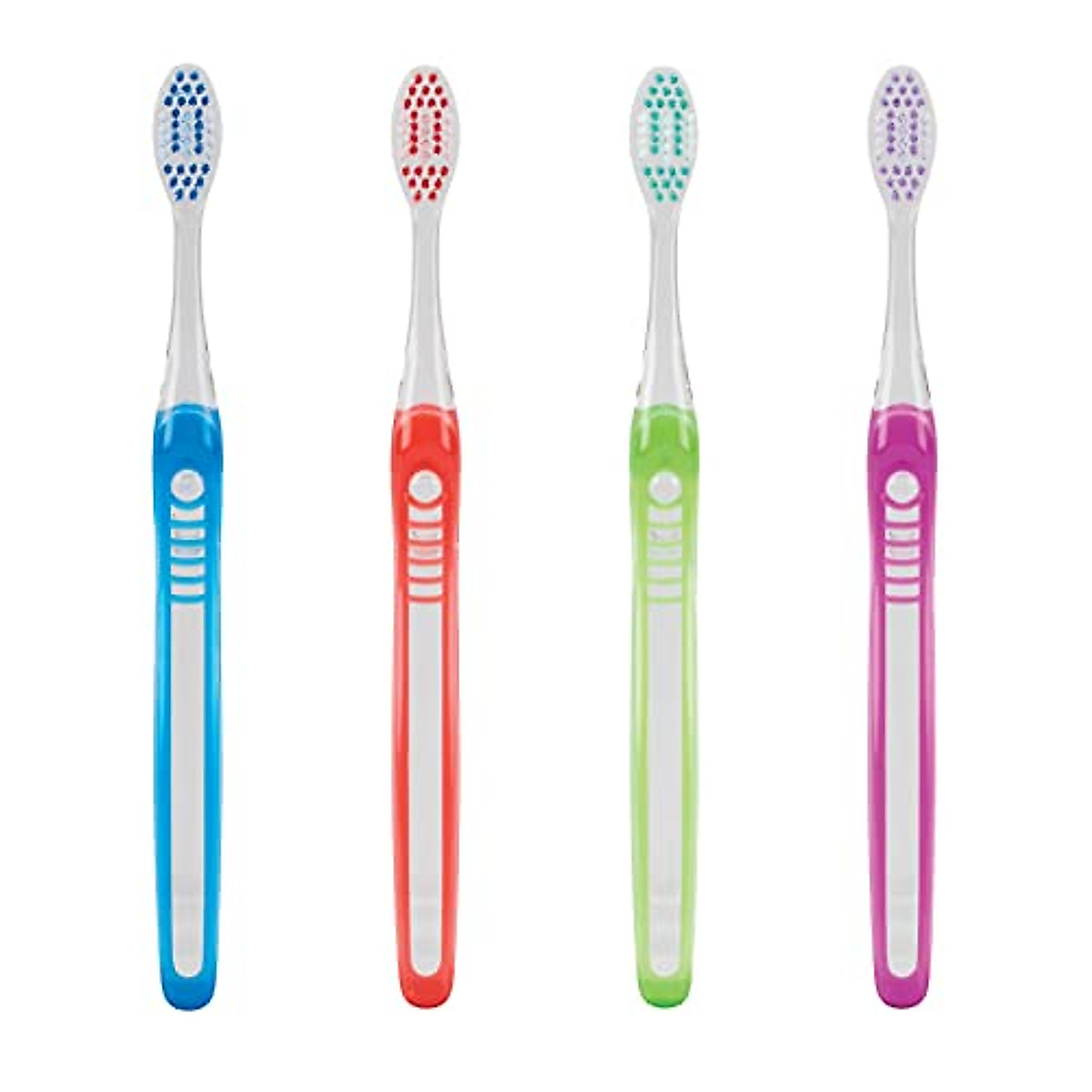 SmileGoods A385 Toothbrush, 38 Tuft, Soft Bristle, 72 Individually Packaged Premium Toothbrushes, Assorted Colors Bulk Pack of 72