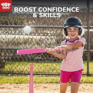 TOY Life Tball Set for Kids 3-5 T Ball Set Baseball Tee Toddler Girls T Ball Sets for Kids 5-8 Tball Bat Tee Ball Sets for Kids 3-5 Tball Set for Toddlers Outdoor Toddler Toys 6 T-Balls Glove