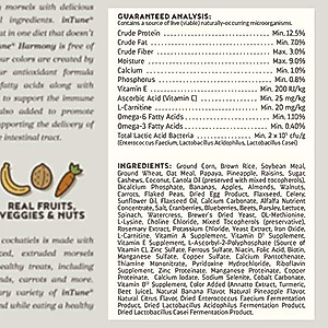 Intune Harmony Conure, Cockatiel, Lovebird and Parrot Food 2Lb, Multicolor (038219)