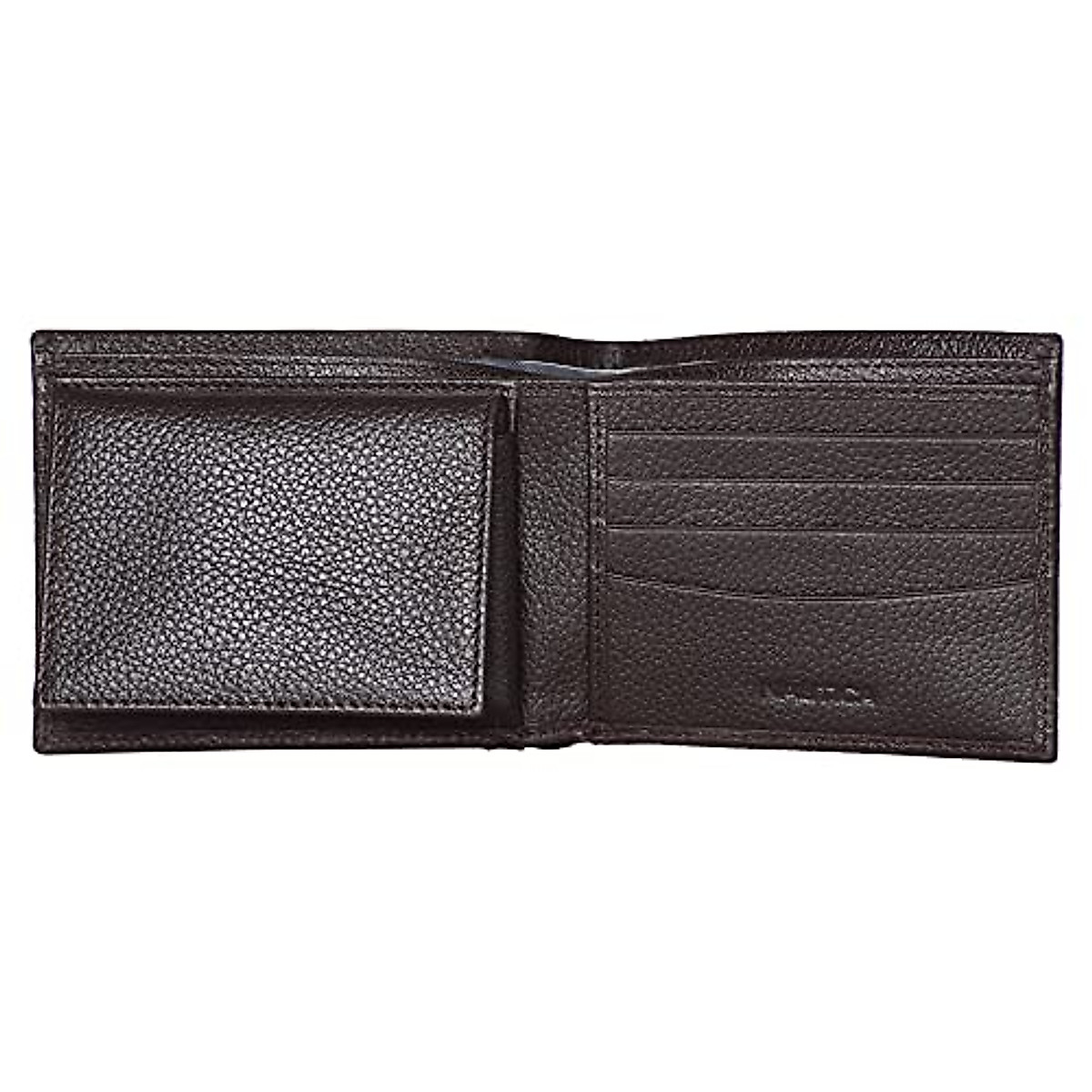 Nautica Mens Classic Leather Bifold Wallet, J-Class - Brown