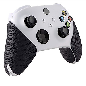 eXtremeRate PlayVital Anti-Skid Sweat-Absorbent Controller Grip for Xbox Core Wireless Controller, Professional Textured Soft Rubber Pads Handle Grips for Xbox Series X/S Controller - Black