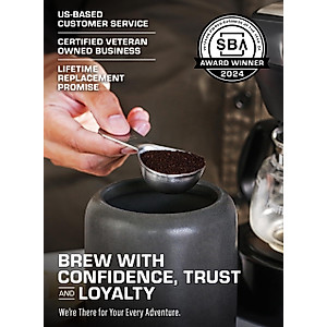 COLETTI Coffee Scoop - Tablespoon Scoop - Stainless Steel Short Handle For Measuring Ground Coffee, Sugar and Baking (2 Tbsp (30ml))