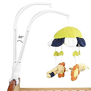 HLEEDUO DIY 23 inches Baby Crib Mobile arm,Mobile arm for Crib,Nursery Mobile arm，Baby Mobile Hanger,The Claw Part of The mmobile arm can be Swung up and Down by 30°.