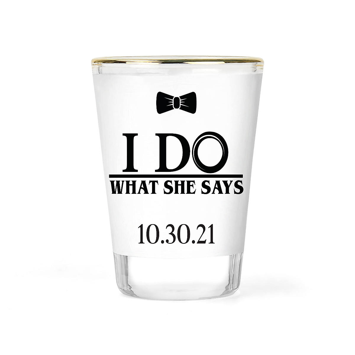 Personalized Wedding Gift for Couple | Bride Groom Gift | I Do and I Do What She Says Gift Set | Just Married Couple | Funny Wedding Gift