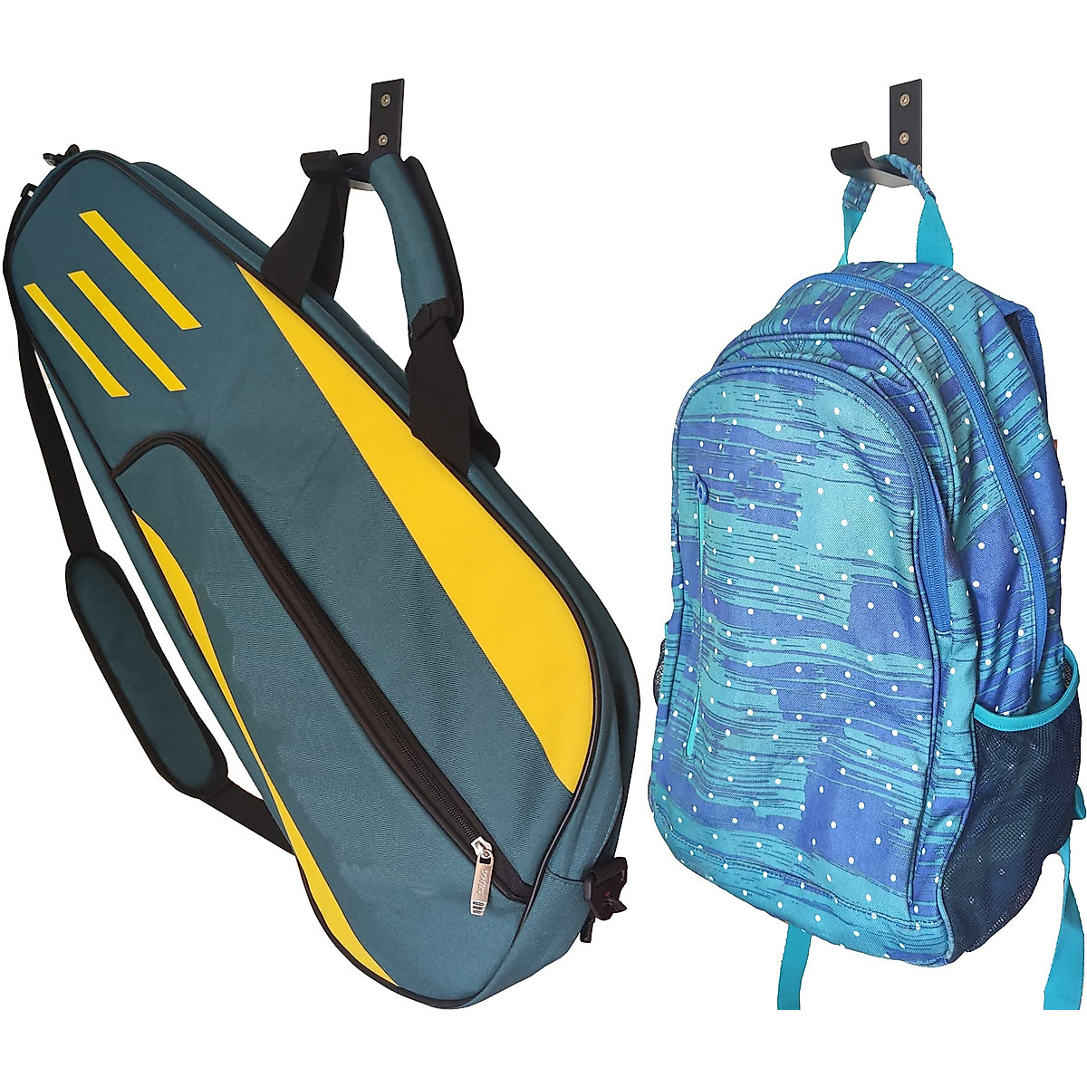 Yiaizhuo 6 Foldable Hooks, Folding Coat Hooks, Wall Mount, Wall Bracket for Coats Towel Bags Hats Gadget Headphone Fitness Equipment Heavy Duty Aluminum Alloy Gold