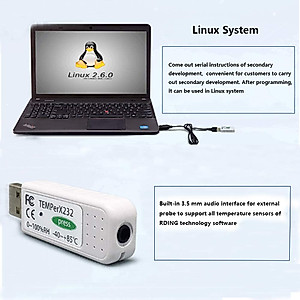 PCsensor USB Temperature Humidity Meter Monitor Indoor Outdoor Thermometer Humidity Automatic Induction Measure Recorders Data Acquisition Loggers Ambient Humidity Storage Long-Range (TEMPerX232)