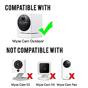 Wasserstein Solar Panel Compatible with Wyze Cam Outdoor - Power Your Surveillance Camera continuously with 2W 5V Charging (2-Pack, Black) (Wyze Cam Outdoor NOT Included) (Renewed)