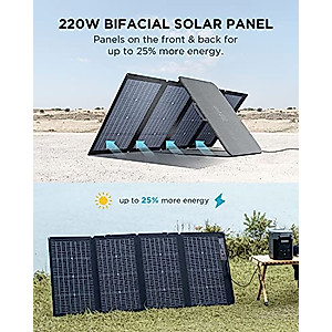 EF ECOFLOW Solar Generator DELTA2 with 220W Solar Panel, LFP(LiFePO4) Battery, Fast Charging, Portable Power Station for Home Backup Power, Camping & RVs