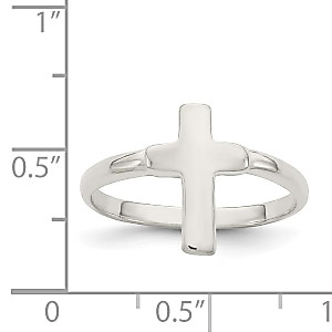 IceCarats 925 Sterling Silver Holy Cross Ring Christian Religious Band Size 7
