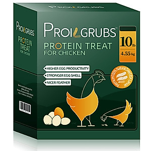 PROILGRUBS 10 LBS - Non-GMO-Dried Worms for Chickens All Natural Dried Black Soldier Fly Larvae Treats, Dried Meal Worms for Chickens, Hens, Birds...