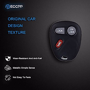 ECCPP Replacement Keyless Entry Remote Key Fob fit for Chevy S10 Chevy Silverado 1500 2500 Chevy Tahoe GMC Sierra 1500 KOBLEAR1XT (2x KOBLEAR1XT 15042968 K0BLEAR1XT)