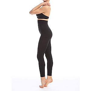 Farmacell High Waisted Leggings for Women Made in Italy - Anti-Cellulite Massage- Seamless Workout Leggings for Women - 133 (Black, S/M)