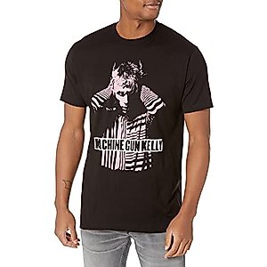 Machine Gun Kelly Men's Standard MGK Born with Horns Unisex T-Shirt, Black, X-Large