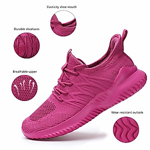 Women's Running Shoes Tennis Walking Sneakers Work Casual Comfor Lightweight Non-Slip Breathable Gym Trainers