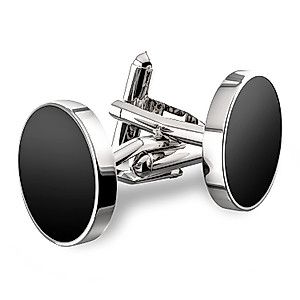 UHIBROS Cufflinks For Men, 316L Stainless Steel Tuxedo Shirt Cuff Links Accessories, Unique Business Groom Wedding Black Silver Gold Jewelry for Son, Father, Husband, Boyfriend