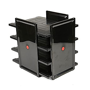Mind Reader 4 Tier Desktop Document and Folder Tray Organizer, Black