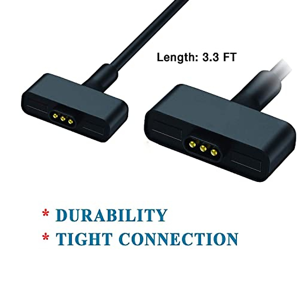 Charging Cable Compatible with Fitbit Ionic Charger, 3.3FT Replacement USB Charger Cable Cord Adapter for Ionic Smart Watch