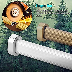 Wall Mounted Aluminum Closet Bar for Hanging Clothes 24 28 30 34 36 38 40 46 50 Inch Long, Detachable Clothes Hanging Rod Pole Wardrobe Storage Clothing Organizer Rack System Kit (Color : Silver, Si