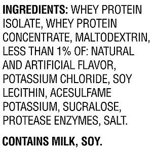 Muscle Milk 100% Whey Protein Powder, Vanilla, 5 Pound, 68 Servings, 25g Protein, 2g Sugar, Low in Fat, NSF Certified for Sport, Energizing Snack, Workout Recovery, Packaging May Vary