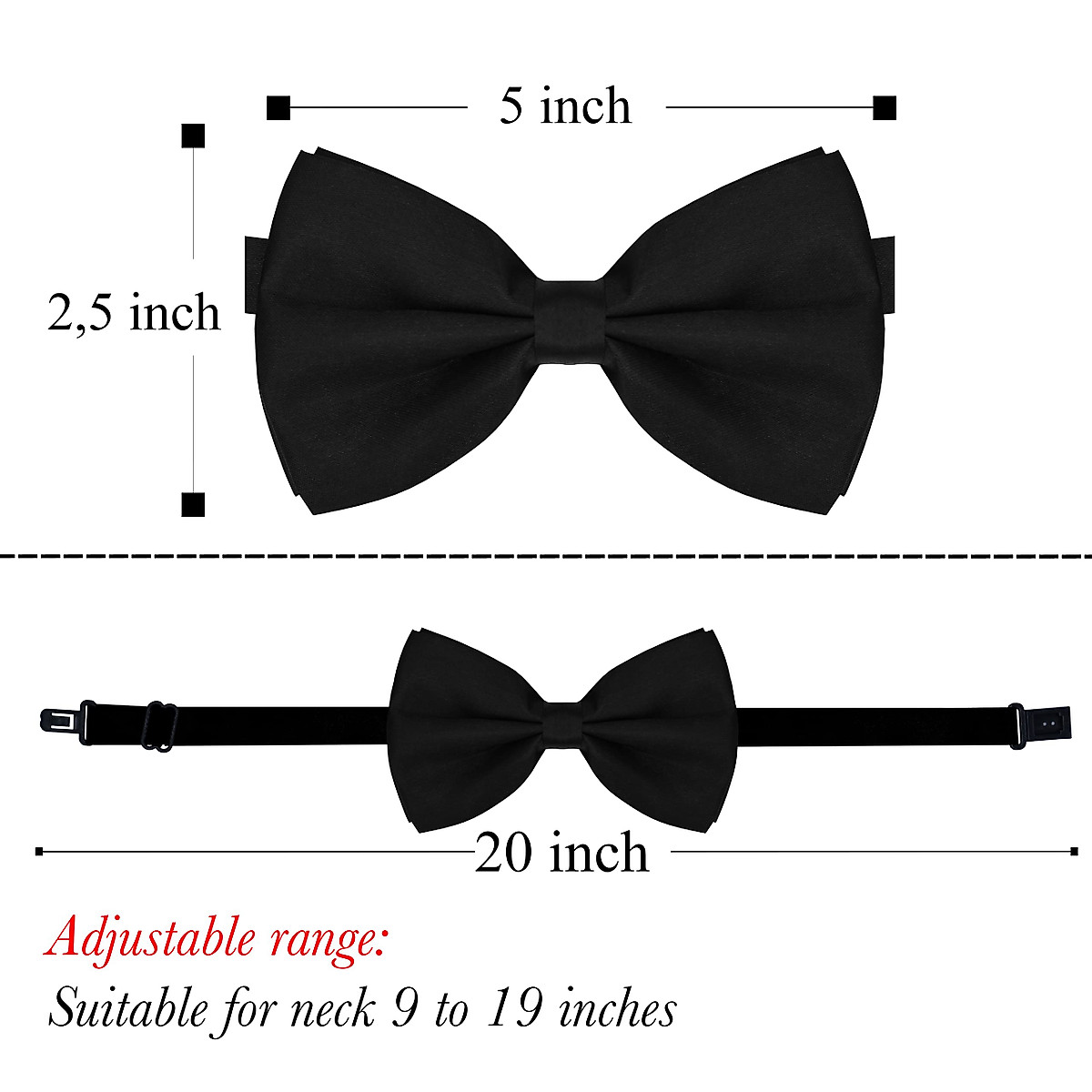 trilece Red Suspenders for Men with Bow Tie - Adjustable Size Elastic 1 inch Wide Y Shape - Womens Suspenders with Bowtie - Halloween Costume (Red, 1)
