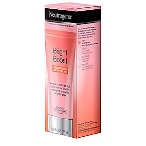 Neutrogena Bright Boost Resurfacing Facial Exfoliator with Glycolic and Mandelic AHAs Gentle Skin Resurfacing Face Cleanser for Bright Smooth Skin, Micro Polish, 2.6 Fl Oz