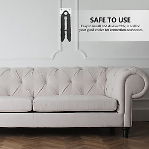 TEHAUX 3pcs Sturdy Clamp Sofa Accessory Connector: Furniture Sectional Connectors Snap Alligator Couch with Screws Practical for Sliding L Buckle Durable Connector, Connector