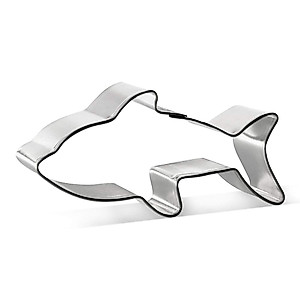 Foose Brand Shark Cookie Cutter 3.38 in, Tin Plate Steel, USA Made