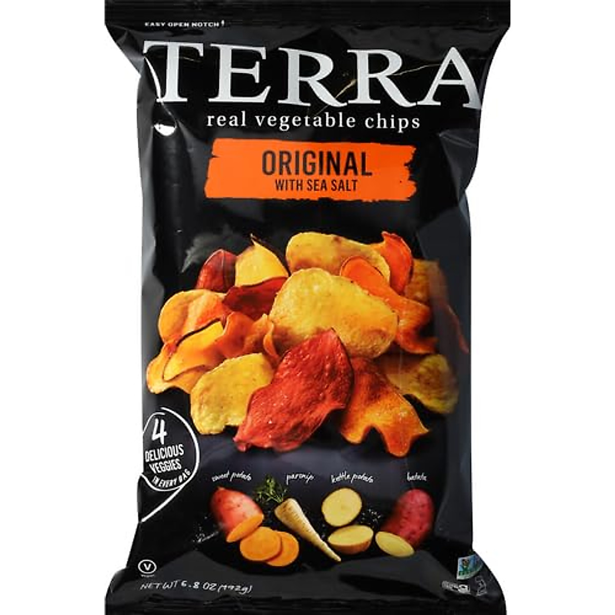 Terra Vegetable Chips, Original Chips with Sea Salt, 6.8 Oz