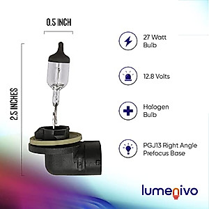 Replacement for Ariens 00432600 Snow Blower by Lumenivo - 27W Miniature Halogen Snow Blower Light Bulb with Plastic Right Angle Prefocus Base - Clear - 12.8V - 1 Pack