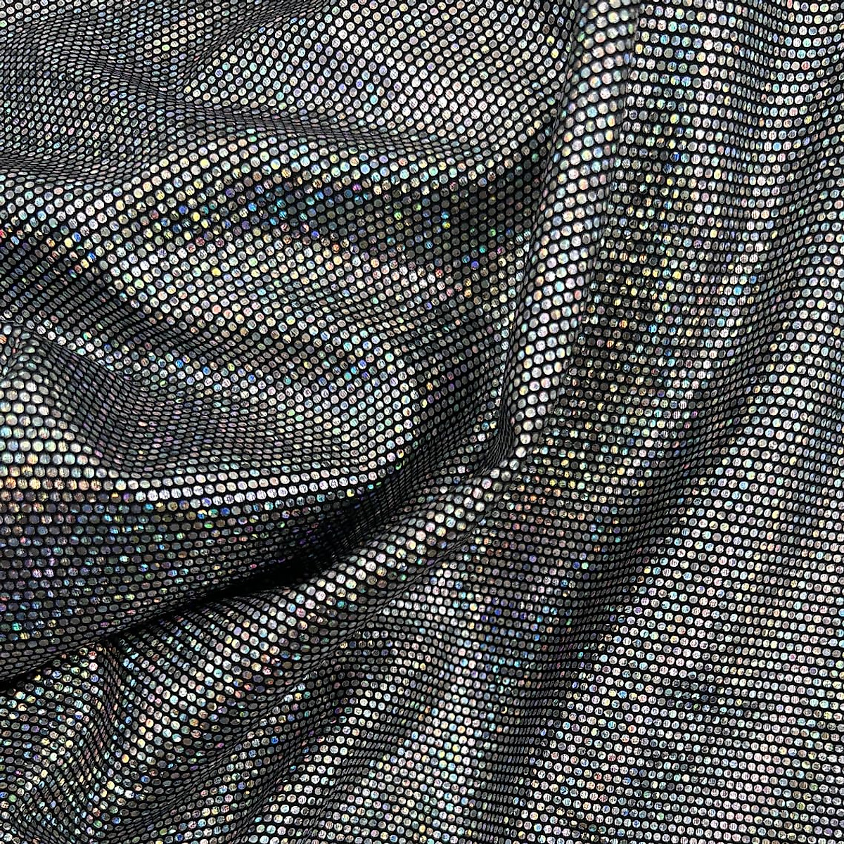 Texco Inc Solid 4-Way Stretch Poly Spandex on Disco, Lightweight, Home/DIY Projects,Apparel Fabric, Silver 1 Yard