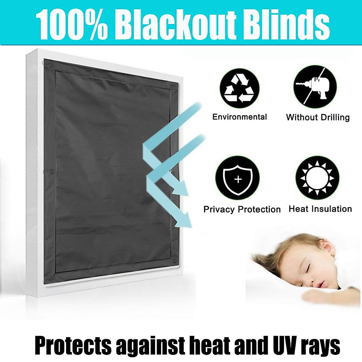 ZHhan Blackout Roof Skylight Blind Window Curtain for Velux F06 206 Roof Windows with Sucker UV Protection Without Drill and Easy InstallationSucker