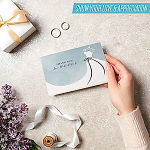 Bridal Shower Wedding Thank You Cards with Envelopes, Thank You From The Bride To Be Cards, Bridal Shower Thank You, 30 count