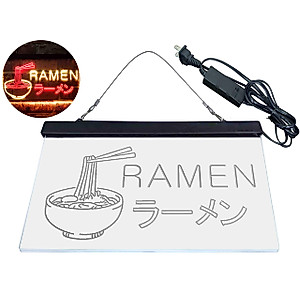 ADVPRO Ramen Japanese Noodles Shop Display Dual Color LED Neon Sign Red & Yellow 12 x 8 Inches st6s32-i3613-ry