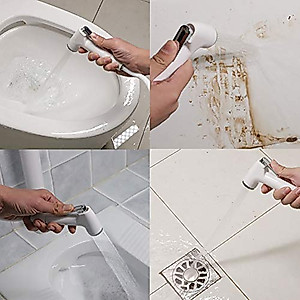 ABS Handheld Toilet Bidet Spray Shower Head for Bathroom Body, G1/2 inch Thread, PU Spring Hose, Easy Installation
