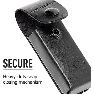 LEATHERMAN, Premium Leather Sheath for Multitools, Fits Skeletool, Crunch & Charge - Black