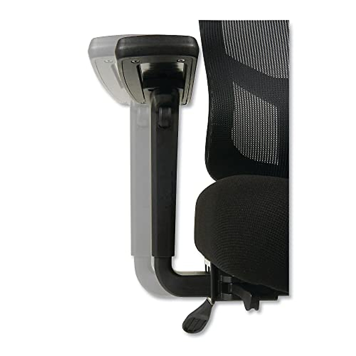Alera Elusion II Series Mesh Mid-Back Synchro Seat Slide Chair, Supports Up to 275 lb, 17.51" to 21.06" Seat Height, Black