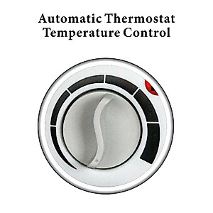 Optimus H-1322 Portable 2-Speed Fan Heater with Thermostat , White