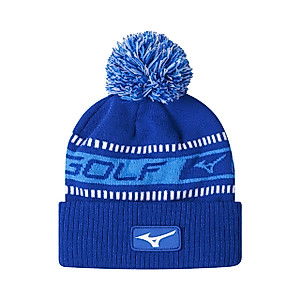 Mizuno Tour Knit Pom Winter Hat, One Size Fits All, STAFF